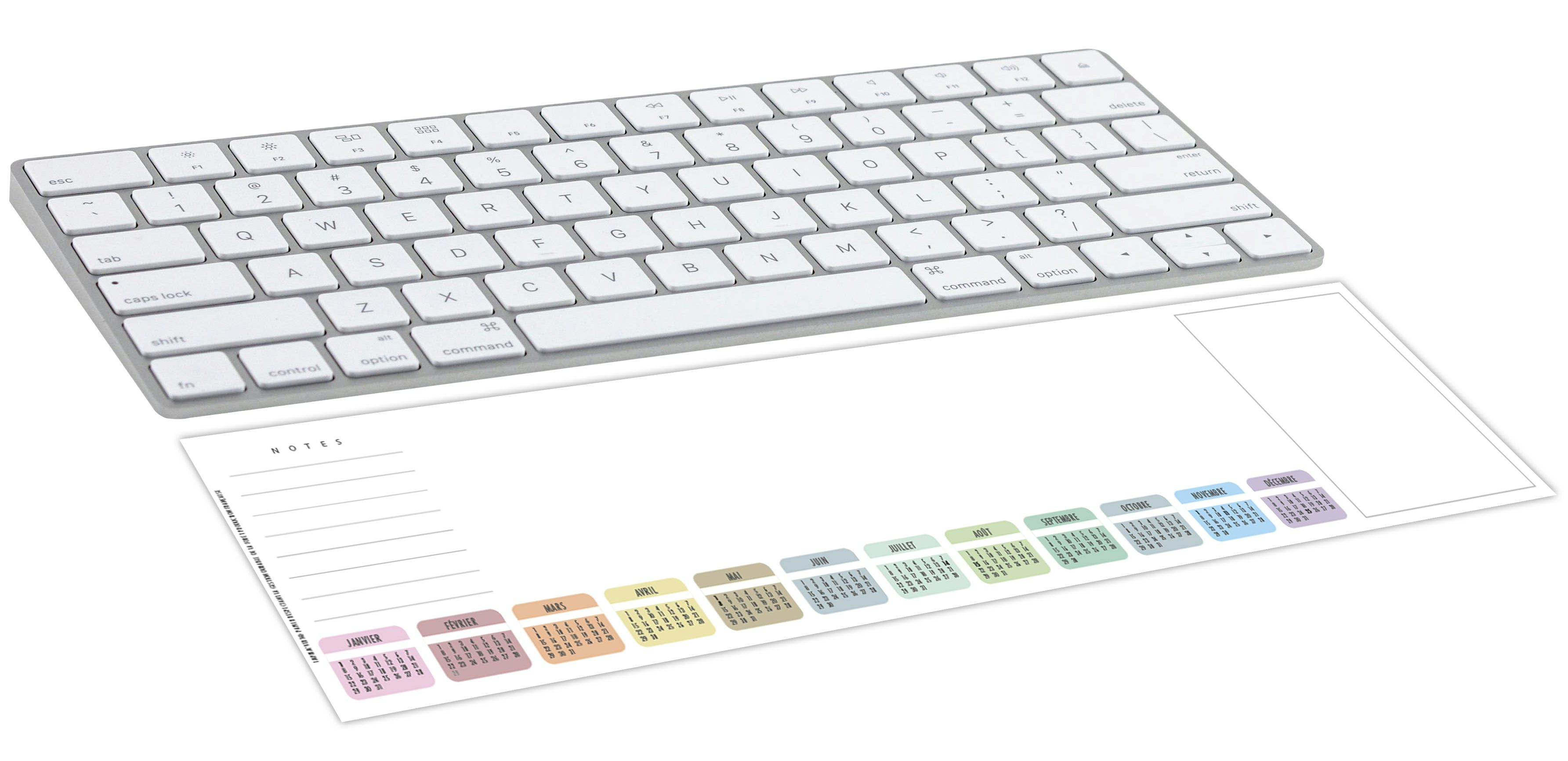 Calendrier sous-main clavier 2018