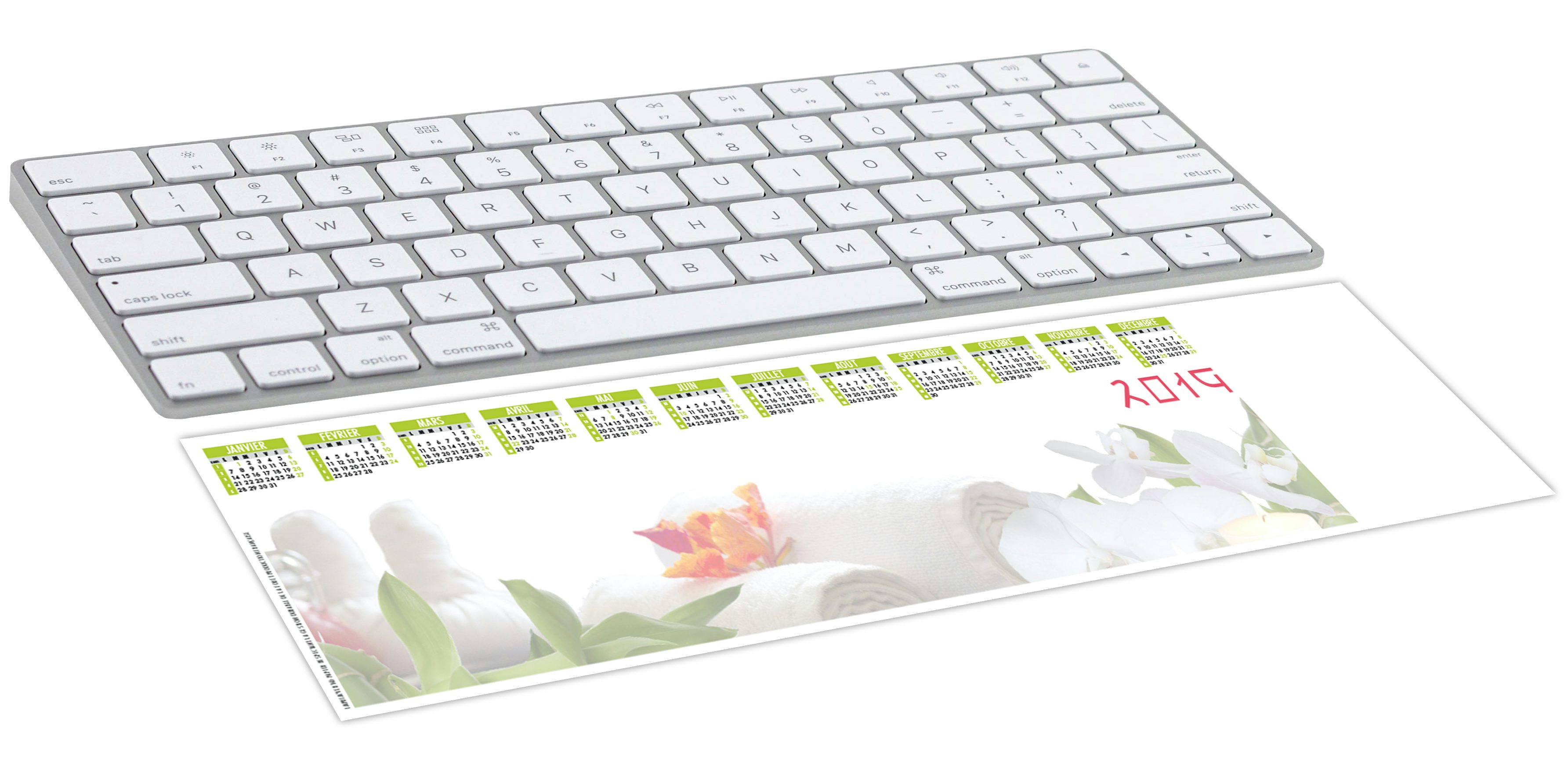 Calendrier sous-main clavier 2018